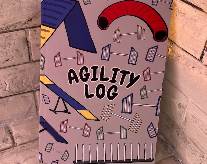 Dog Agility Trial and Title Tracker Notebook | Dog Agility Goal Journal ...