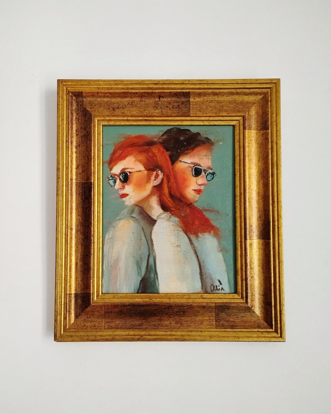 Oil Portrait Painting of a Couple. Love. Heartbreak. Original and ...