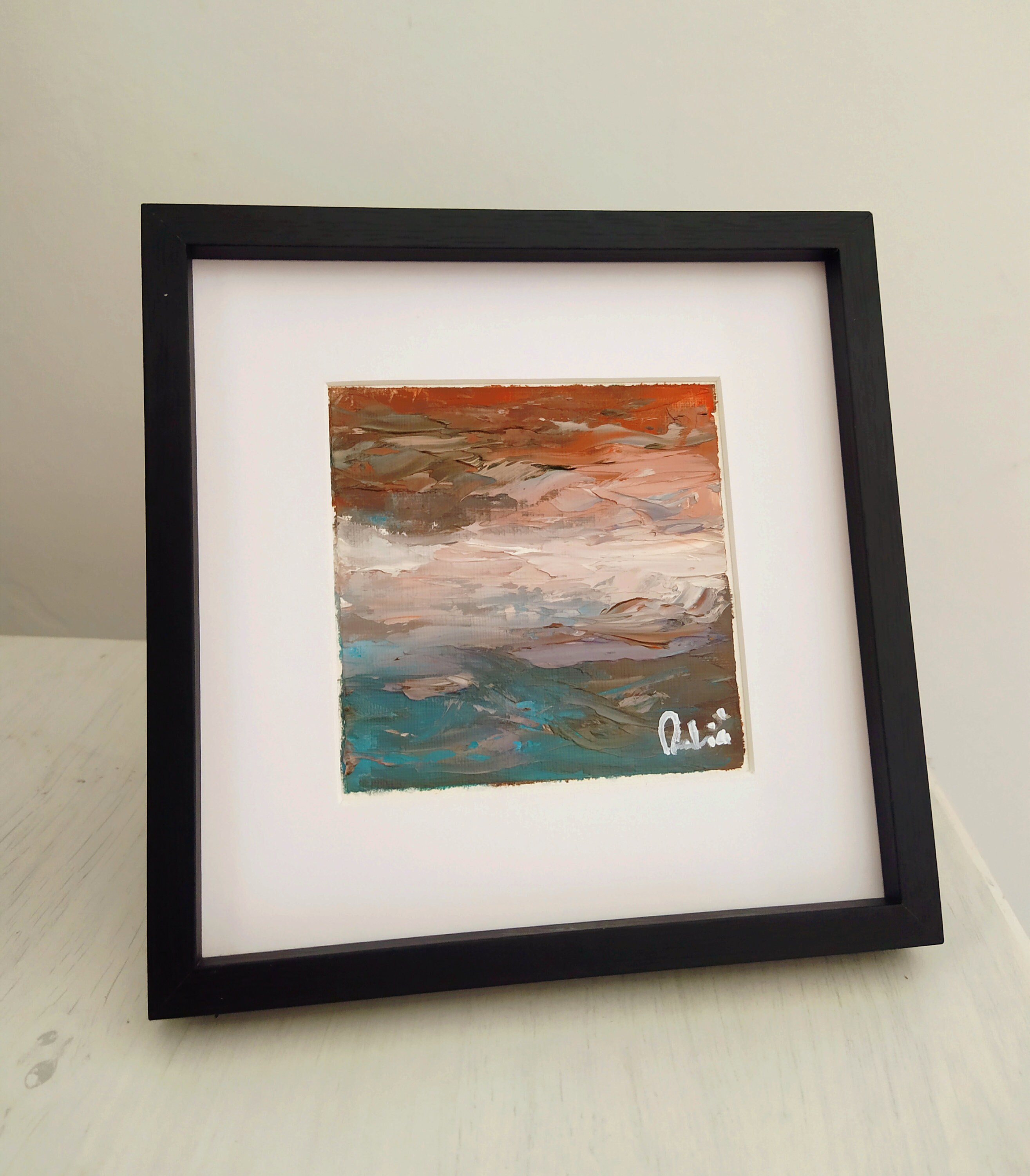 Original Abstract Landscape Oil Painting. Framed. - Etsy