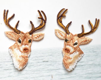 Deer Head Patch - Etsy