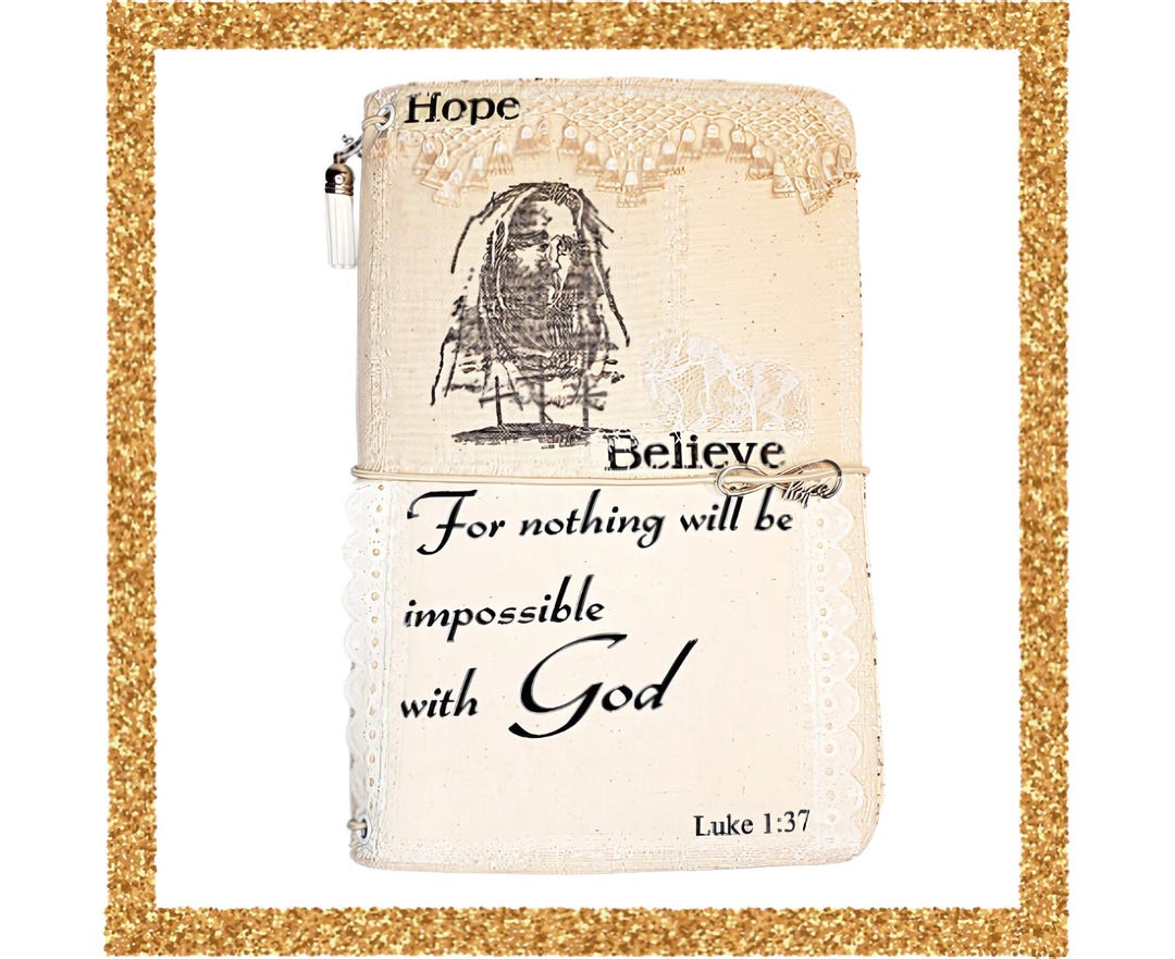 Jesus Fabric Journal / Prayer Journal / Bible Cover/ Free Motion ...