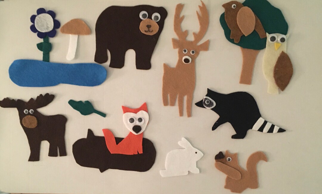 Forest Animals Play Feltscape Felt Story / Children’s Flannel Board ...