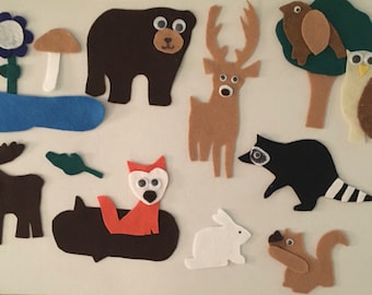 Felt Forest Animals - Etsy