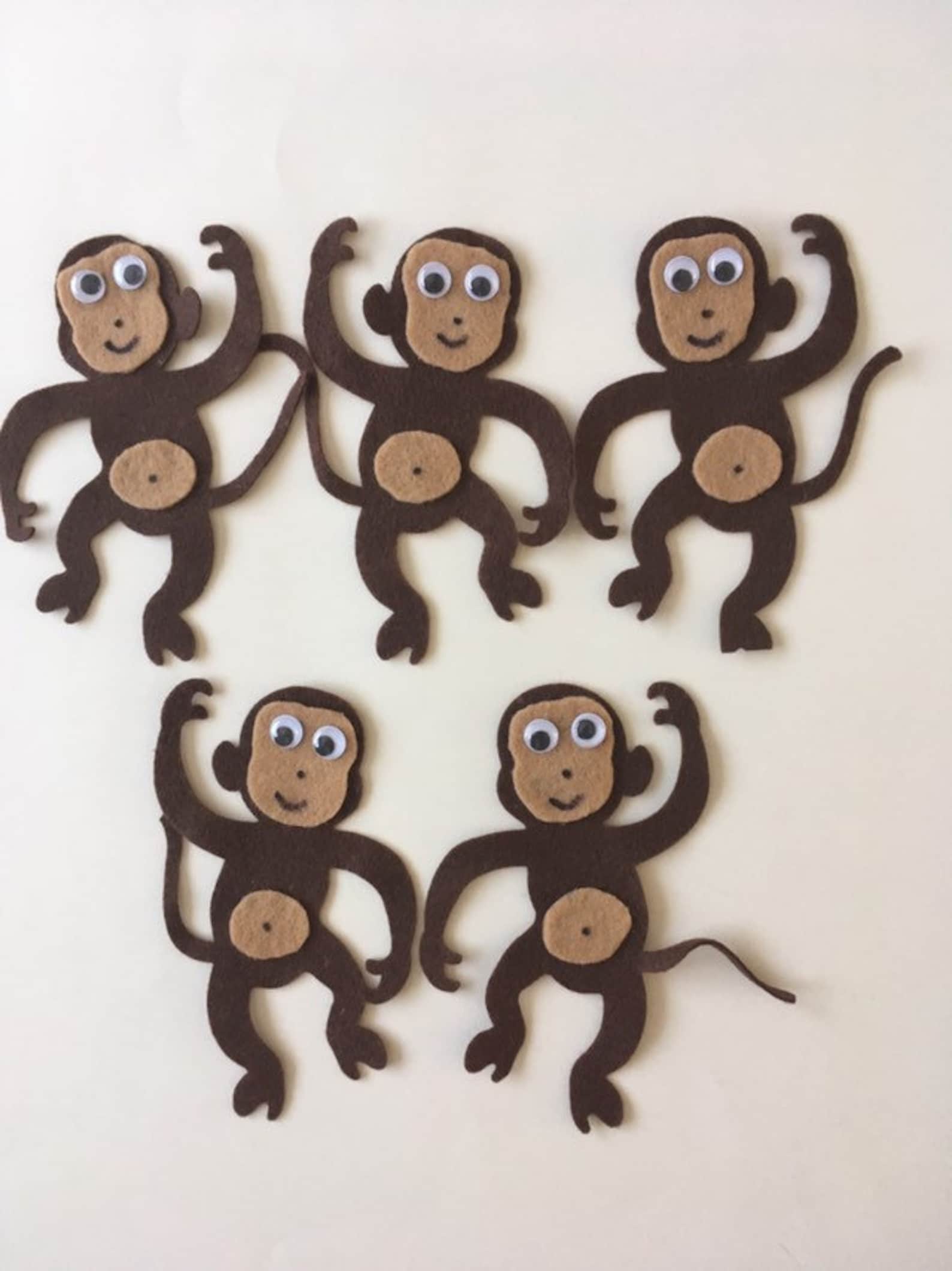 Cinco monitos saltando en la cama Cuento infantil de - Etsy España