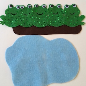 Five Green and Speckled Frogs - Children's Felt Story/ Flannel Story ...