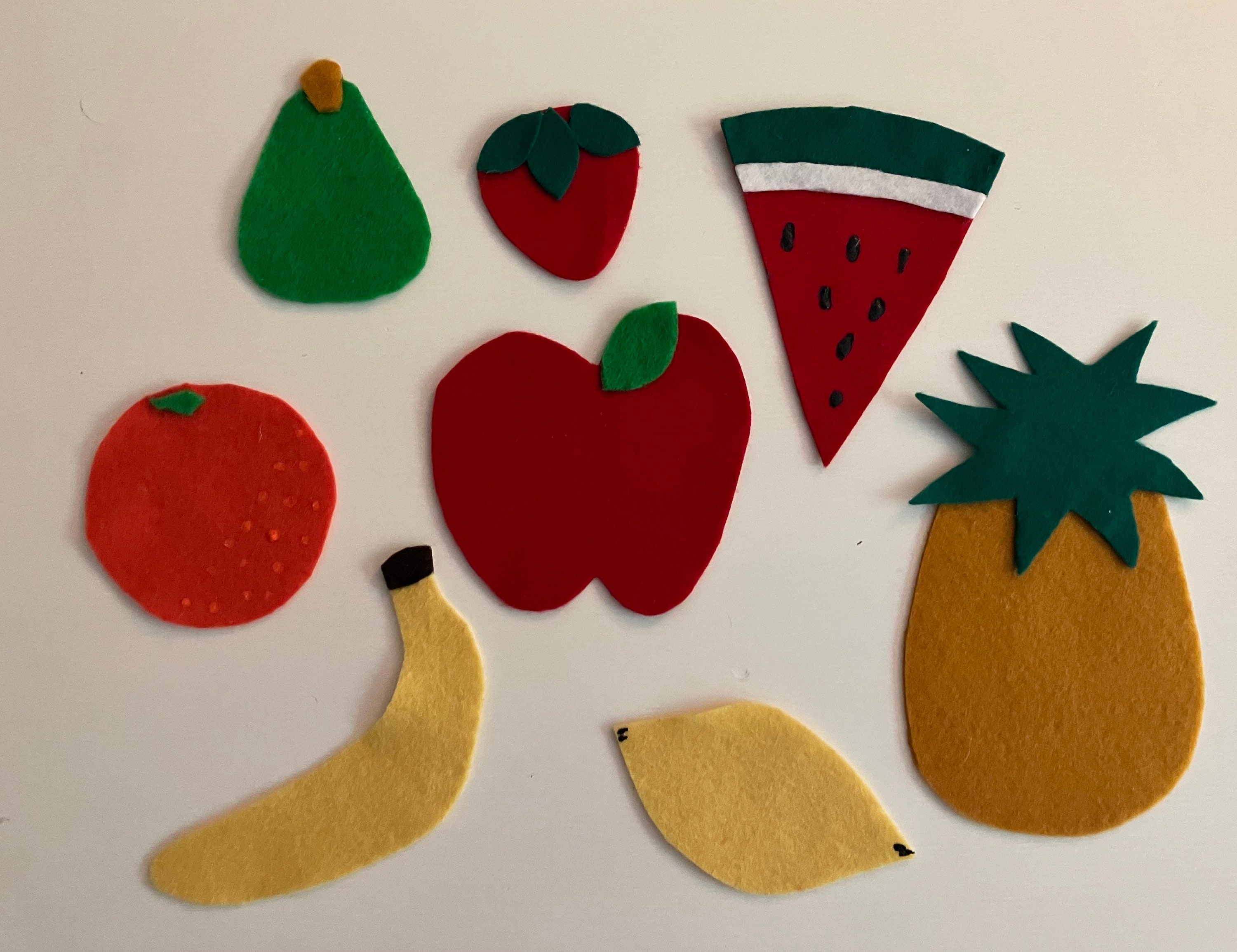 Vegetables & Fruit Felt Pieces- Children's Felt/flannel Board Story - Etsy