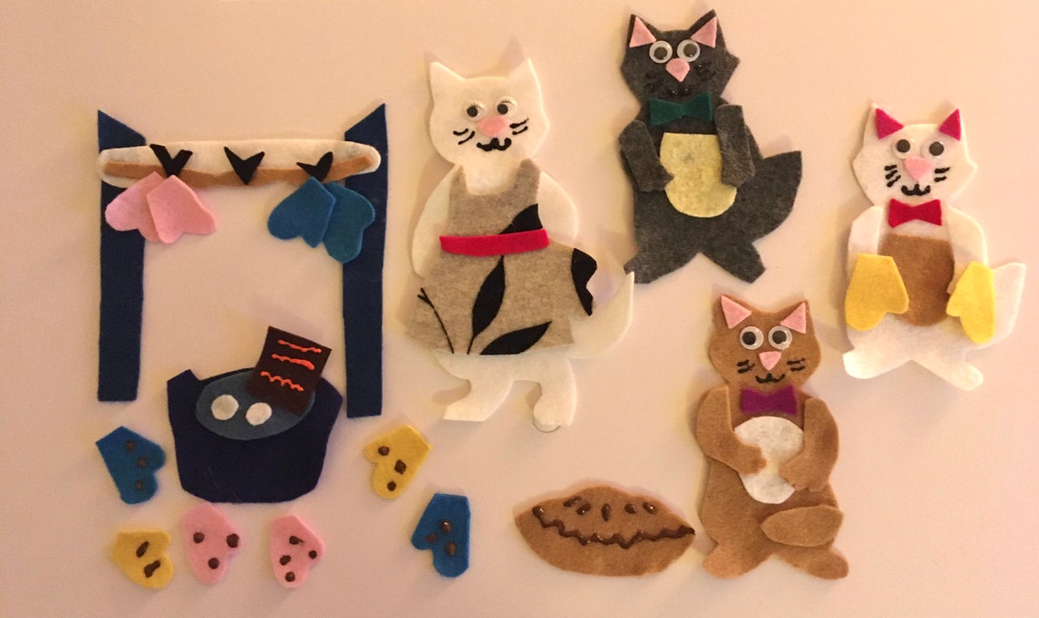 Three Little Kittens Lost Their Mittens Felt Story - Etsy Canada