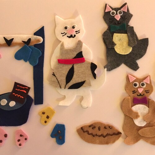Three Little Kittens Lost Their Mittens Felt Story - Etsy