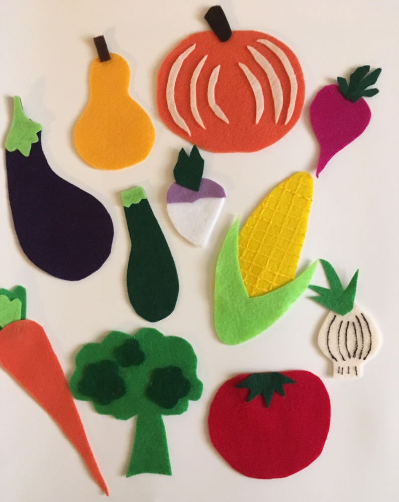 Vegetables & Fruit Felt Pieces Children's Felt/flannel - Etsy