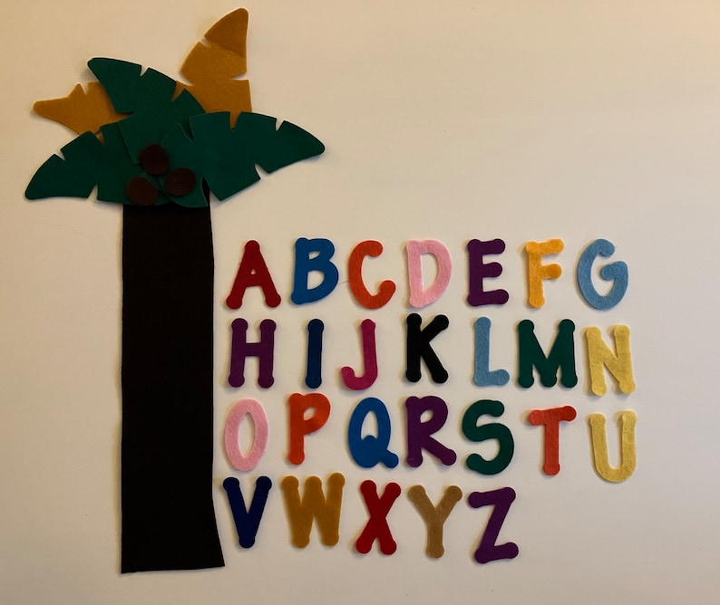 Chicka Chicka Boom Boom Felt Story / Felt Letters / Flannel Story for ...
