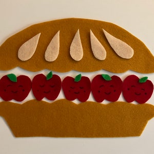 Five Apples in a Basket Felt Story Children's Felt - Etsy