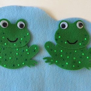 Five Green and Speckled Frogs - Children's Felt Story/ Flannel Story ...