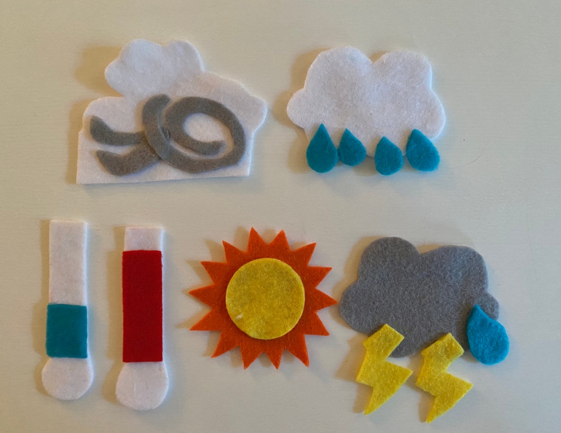 Weather Felt Story Set / Flannel Story for Early Childhood Education - Etsy