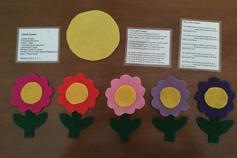 Five Little Flowers - Children's Felt / Flannel Story for Early ...