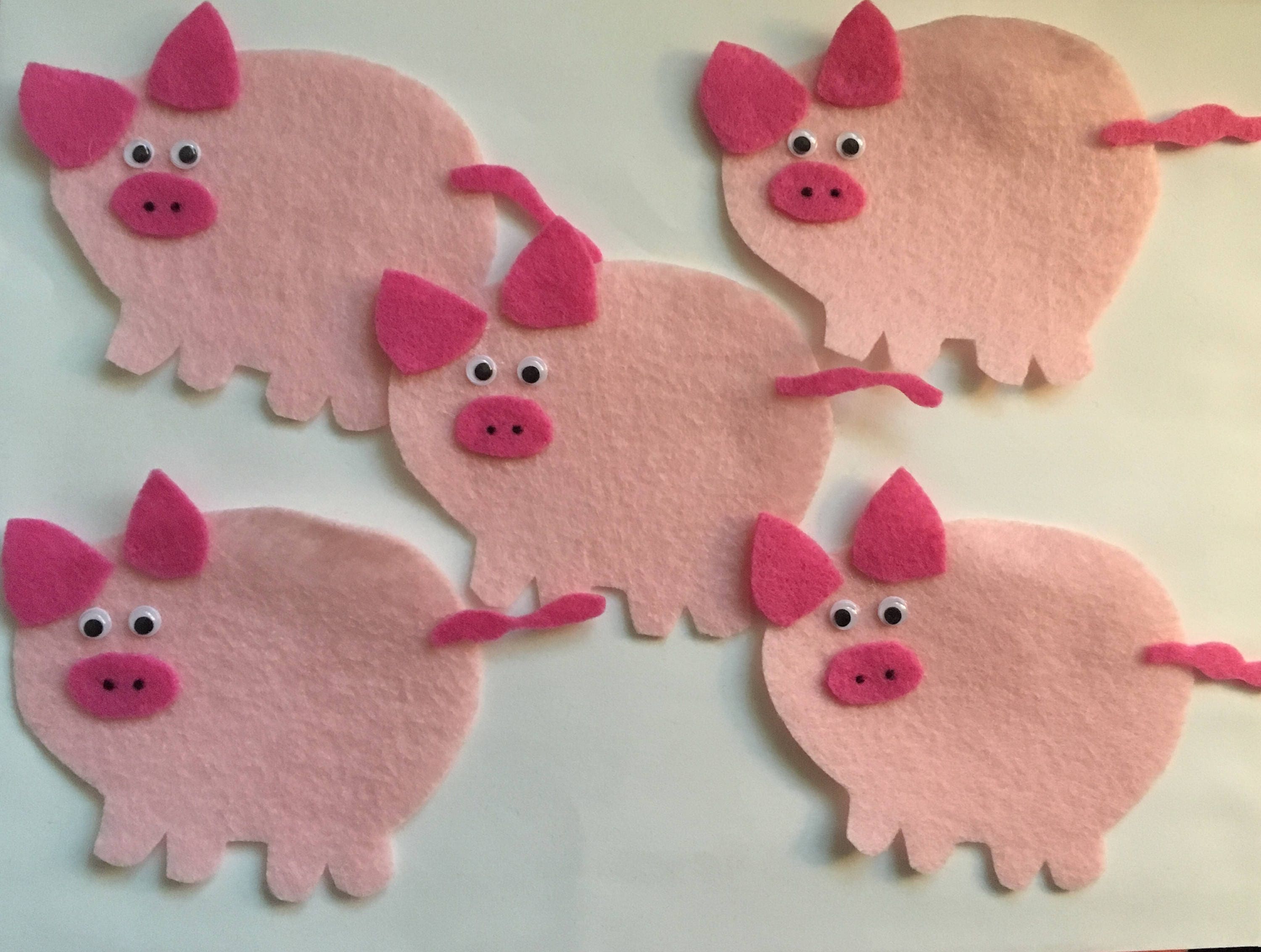 Five Pigs so Squeaky Clean - Children's Felt / Flannel Story for Early ...
