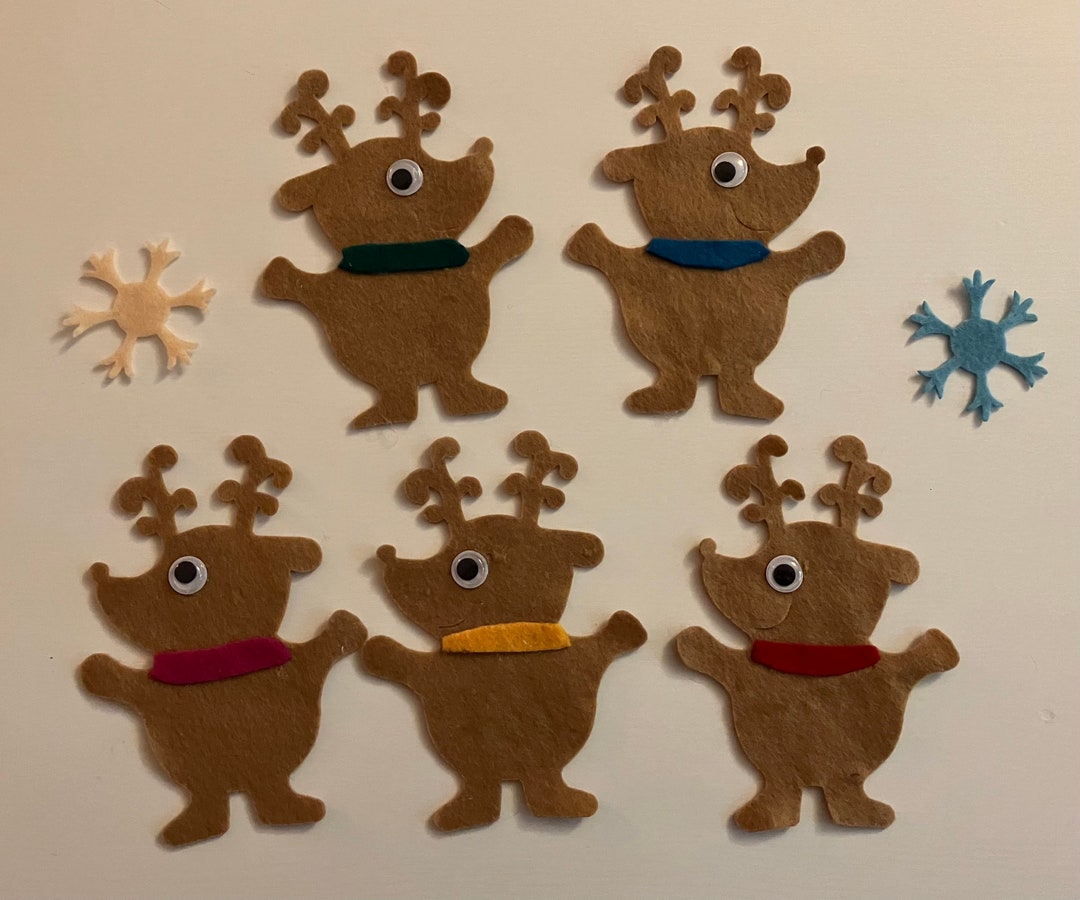 Five Reindeer Felt Story - Children’s Felt Story Learning Story - Etsy