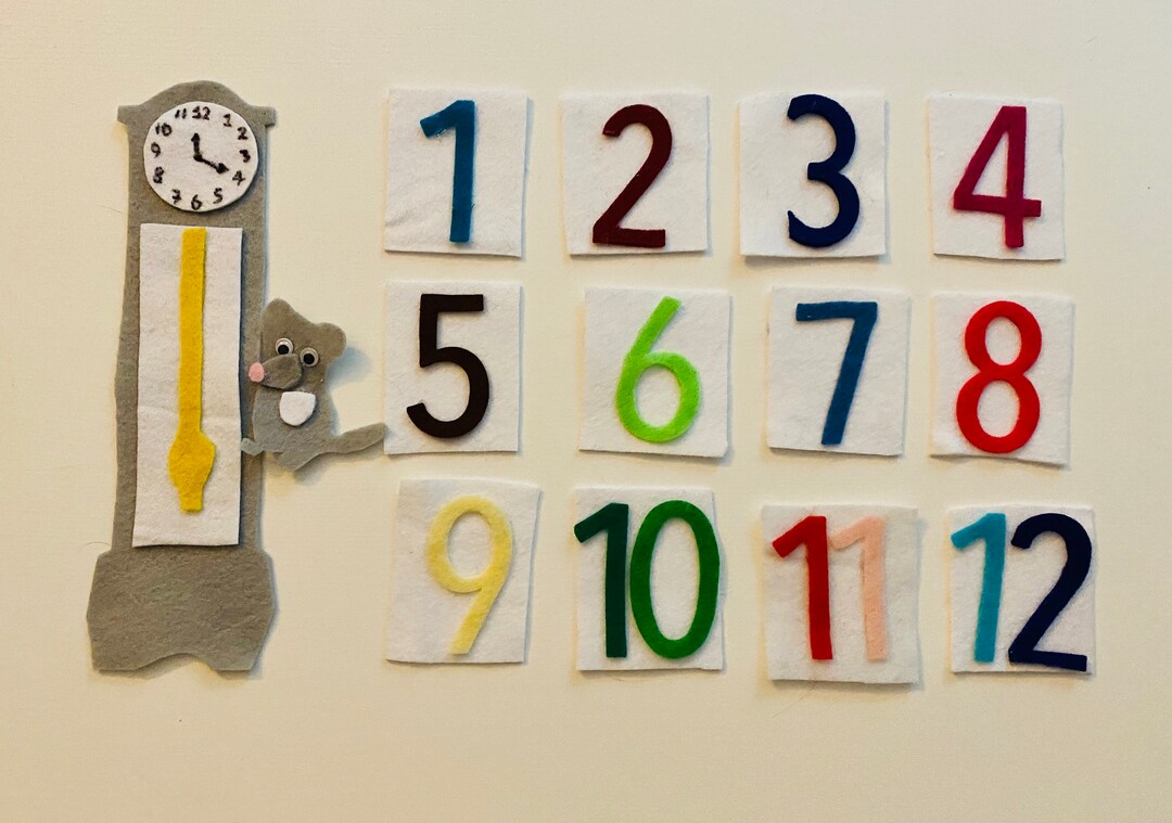 Hickory Dickory Dock the Mouse Ran up the Clock - Children's Felt Story ...
