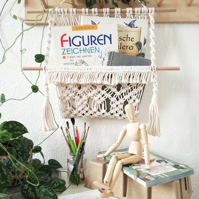 Macrame Book Shelf - Etsy