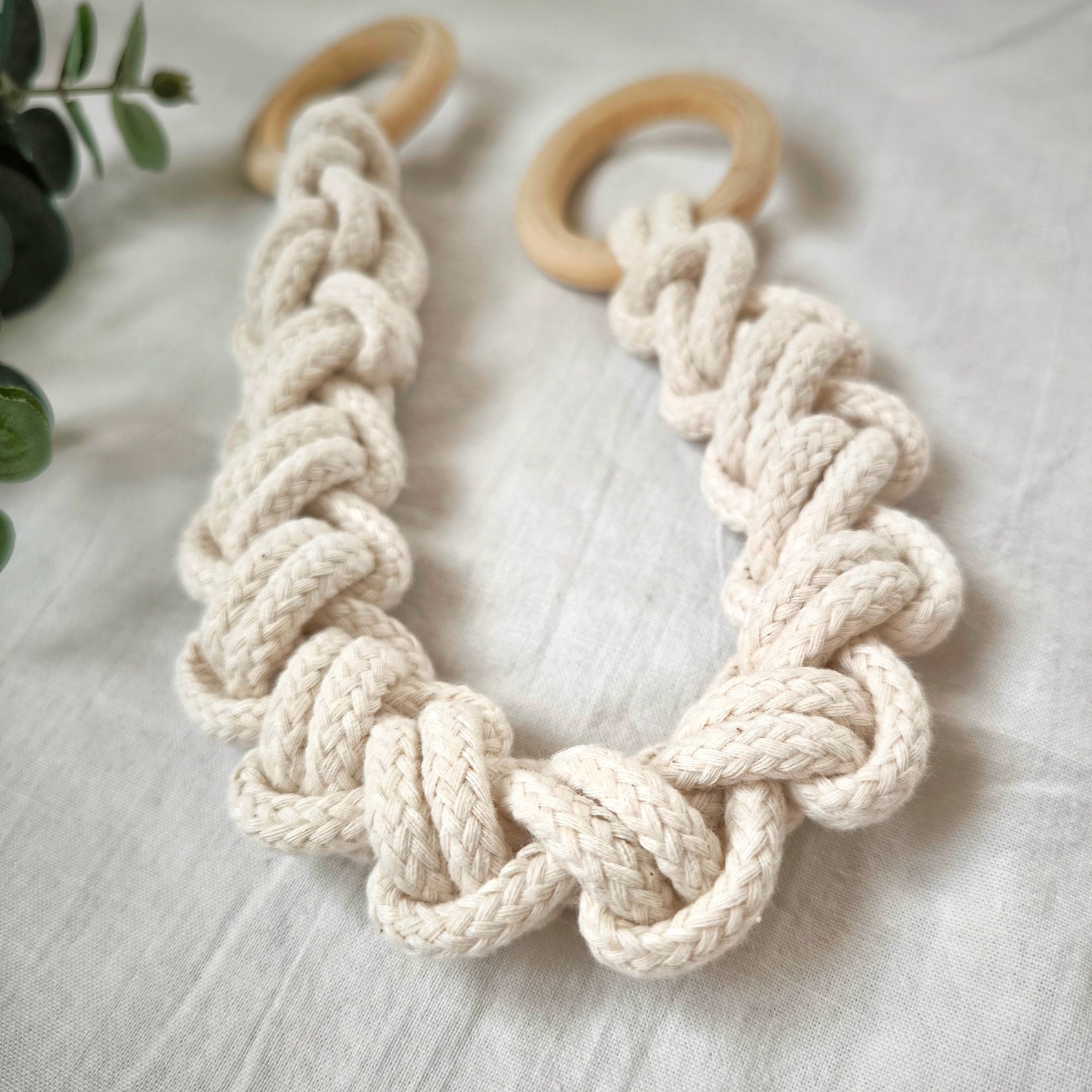 Handmade Macrame Door Stop: Natural Cotton Finger Pinch Guard - Etsy