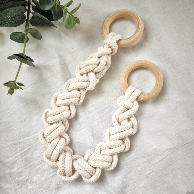 Handmade Macrame Door Stop: Natural Cotton Finger Pinch Guard - Etsy
