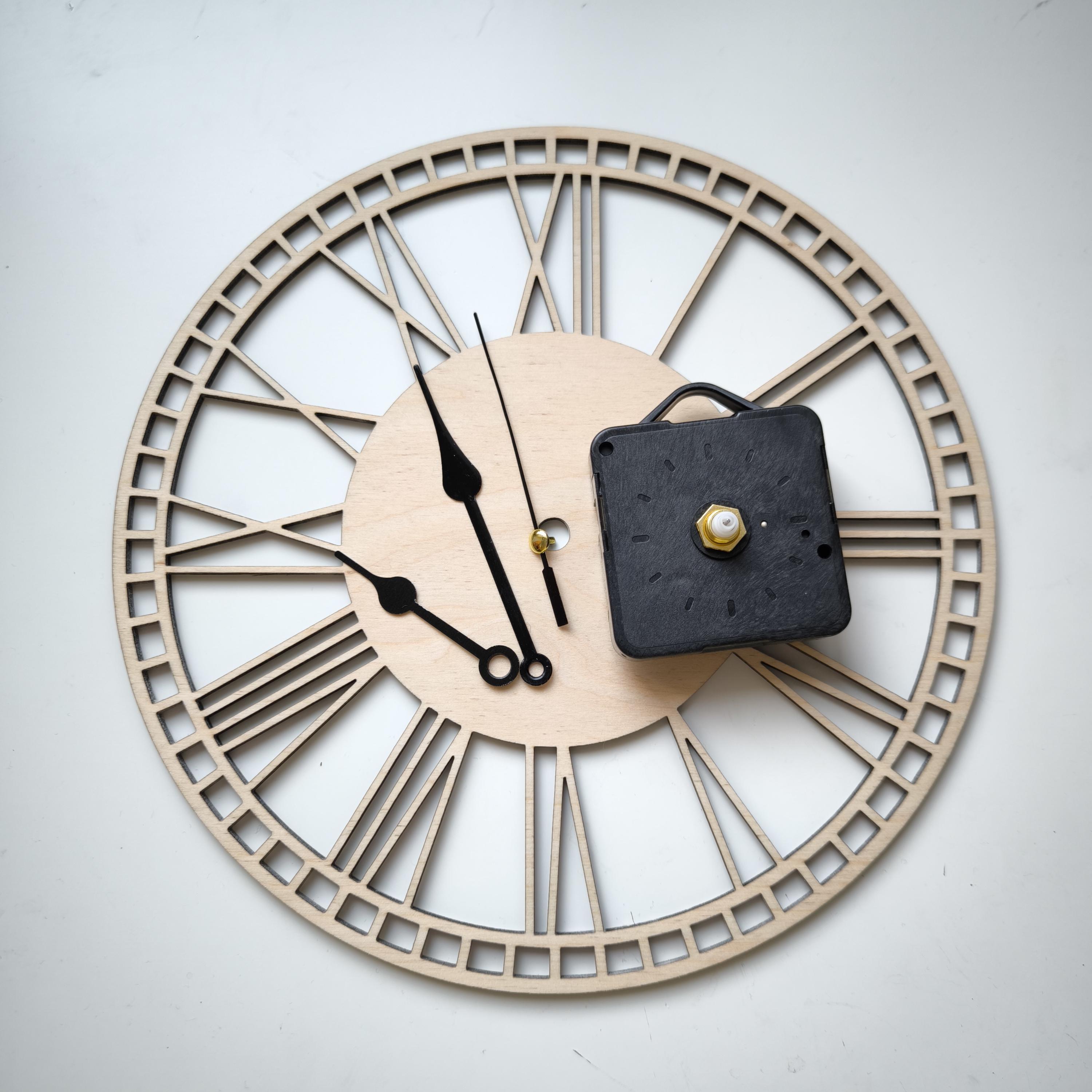 Laser-cut Wood Clock Base: DIY Macrame & Wall Clock (8.6"/22cm) - Etsy