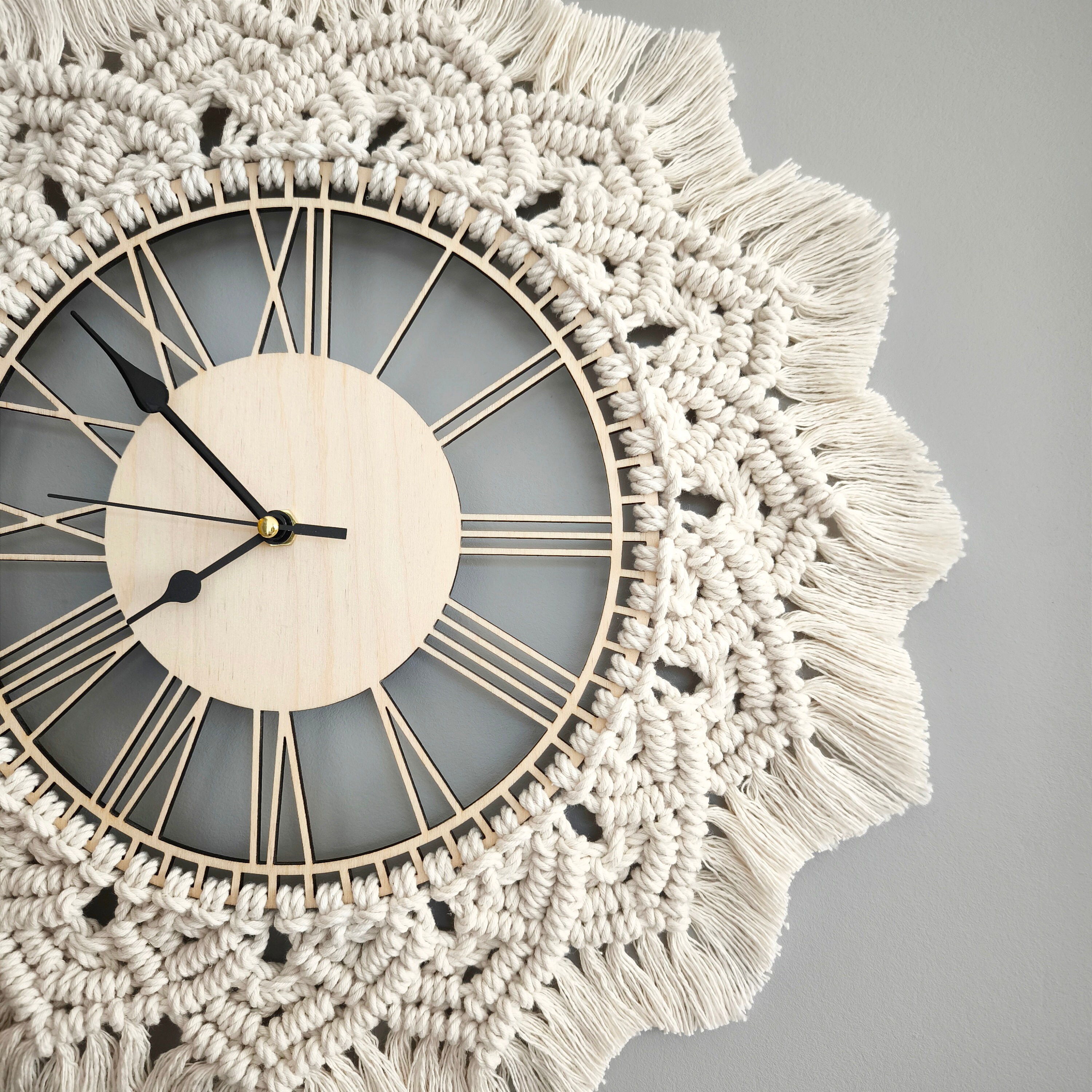 Nature Inspired Wall Clock, Handmade Clock, Unique Wall Clock, Boho ...