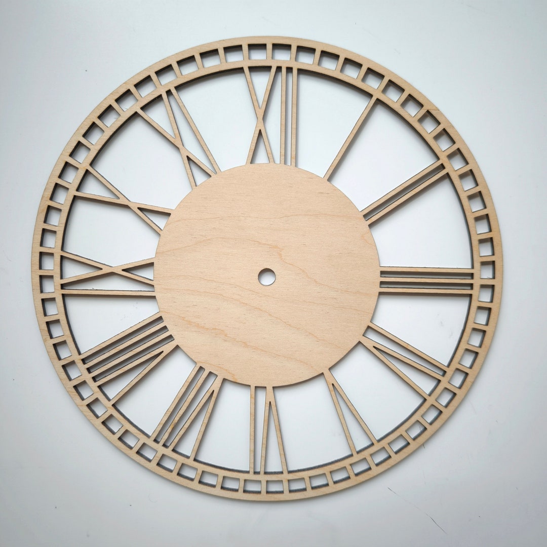 Laser-cut Wooden Clock Base: DIY Macrame & Wall Clock (8.6"/22cm), DIY ...