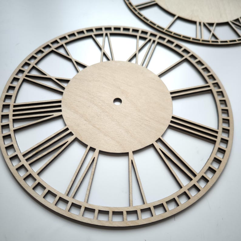 Black Laser-cut Wood Clock Base: DIY Macrame & Clock Designs - Etsy