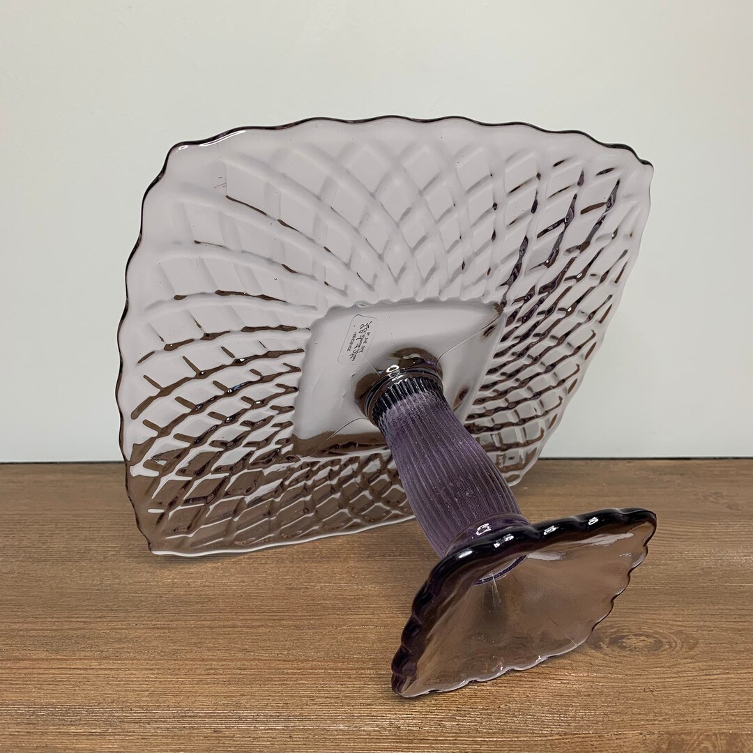 LE Smith Lavender Trellis 9-1/2 Square Pedestal Cake Stand - Etsy