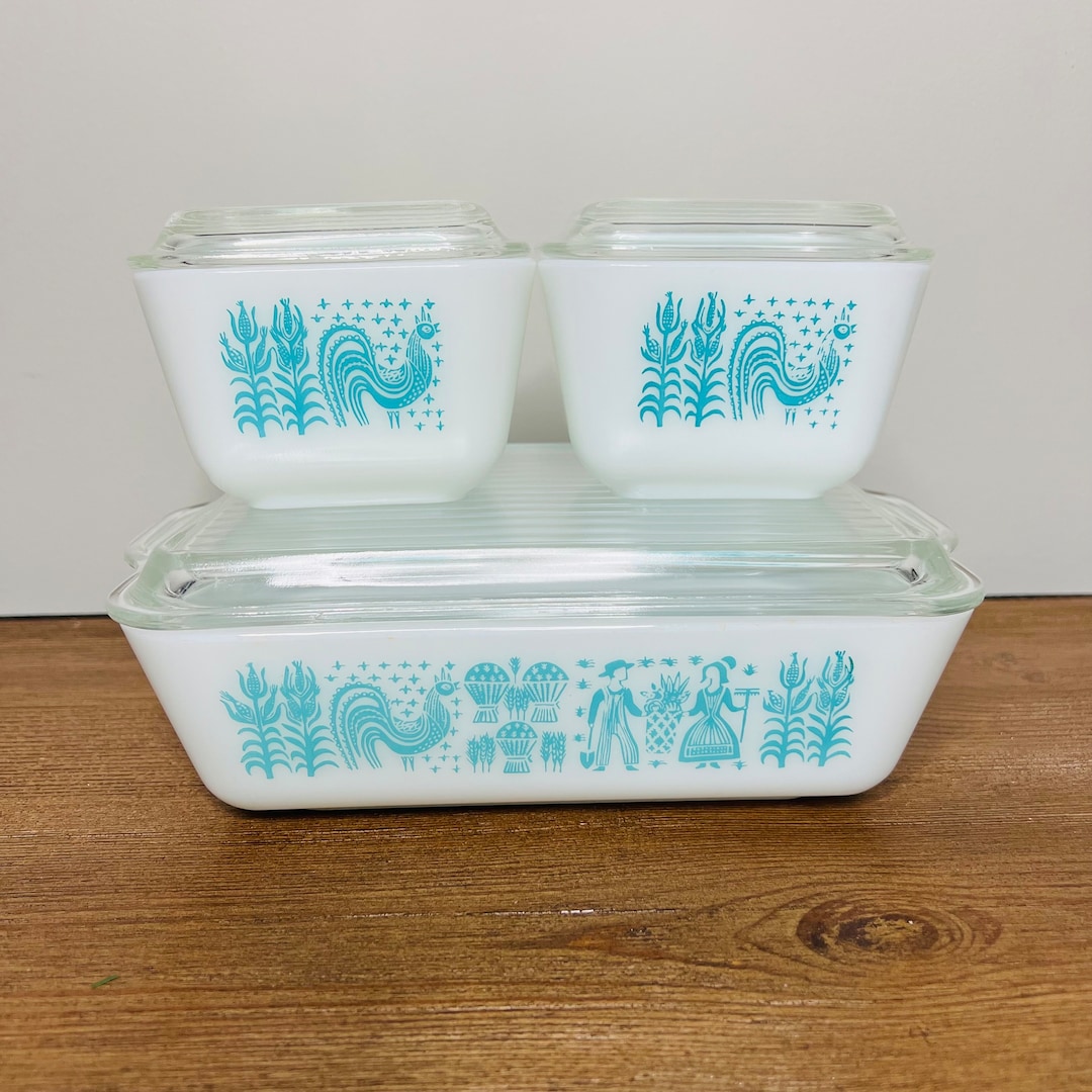 PYREX Vintage Amish Butterprint Refrigerator Dishes Set - Etsy
