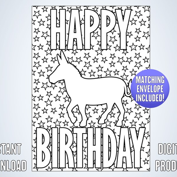 Mule Birthday Card - Etsy