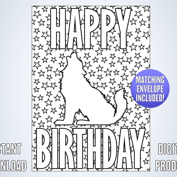 Wolf Birthday - Etsy