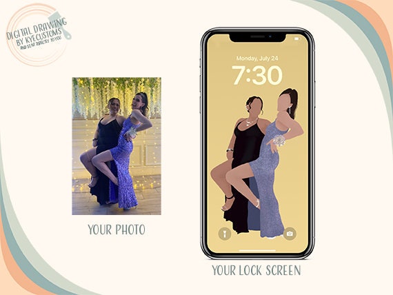 Custom Lock Screen Digital Art: Personalized Phone Background for Lock ...