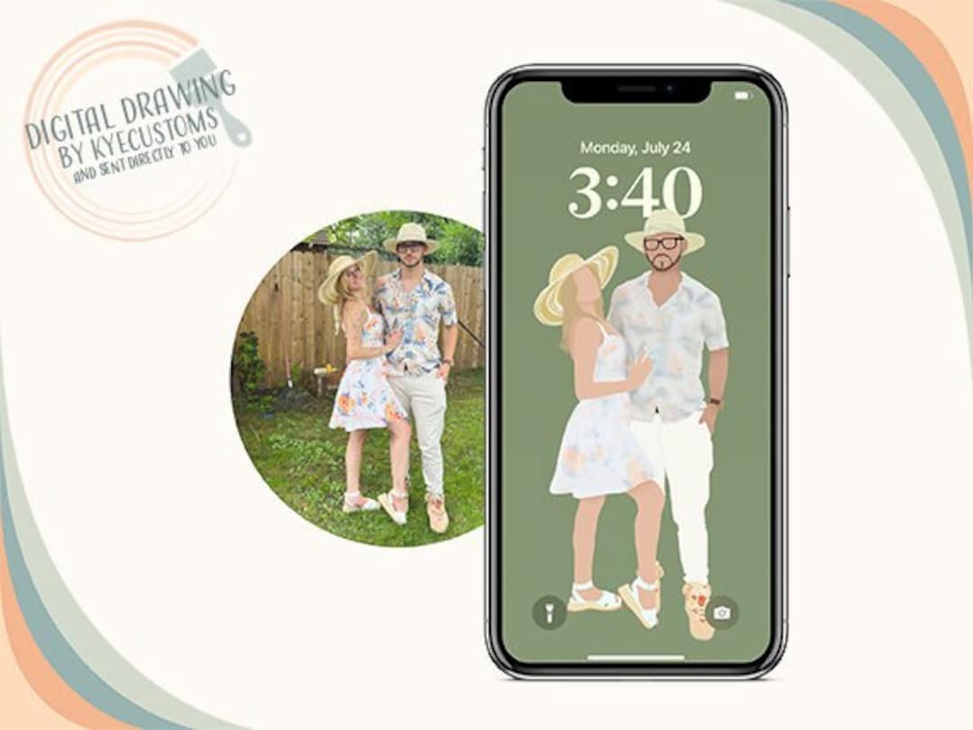 Custom Lock Screen Digital Art: Personalized Phone Background for Lock ...
