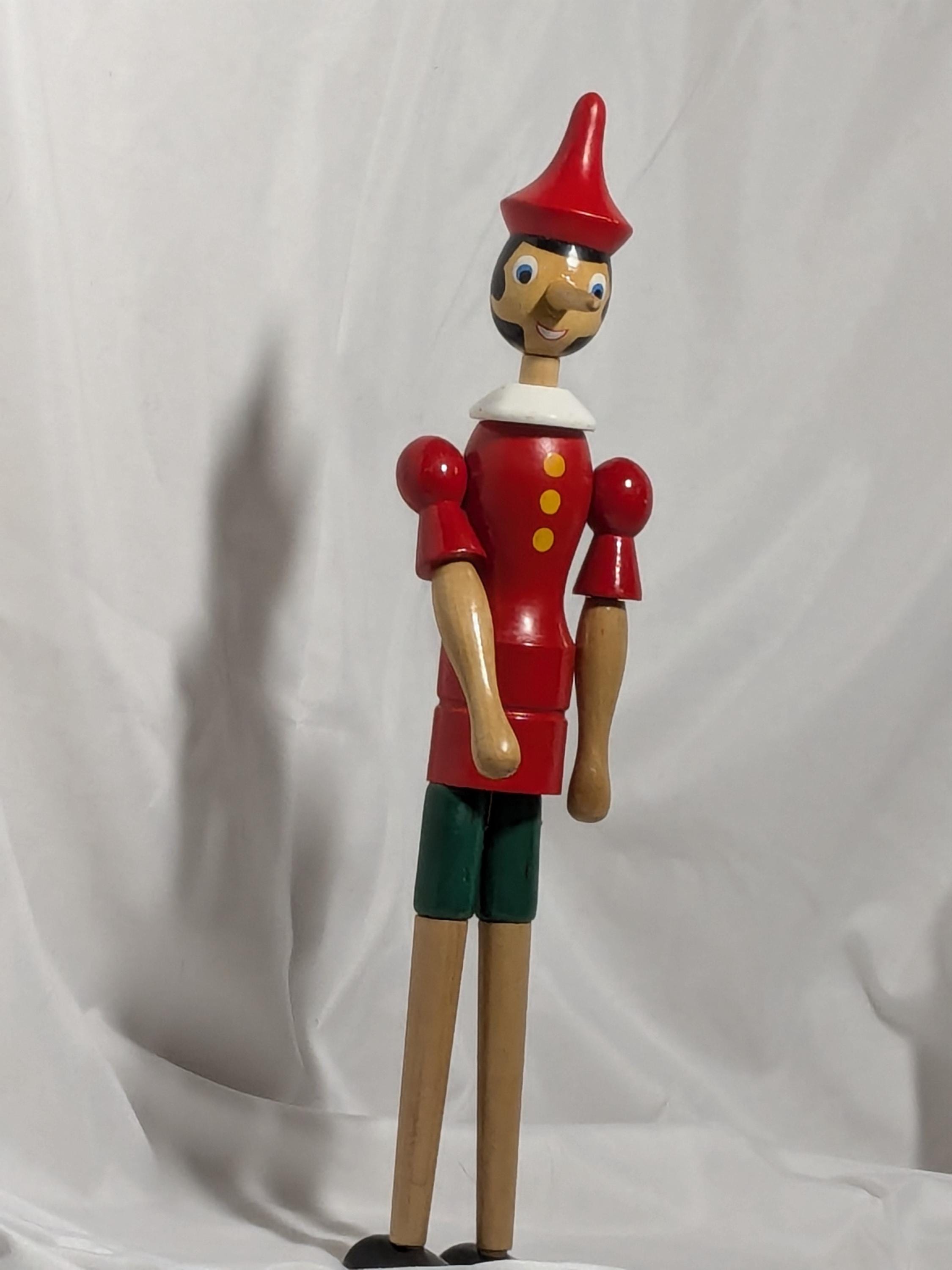 Vintage Large Wooden Pinocchio Toy Figure Jointed/moves, 15.5 Tall - Etsy