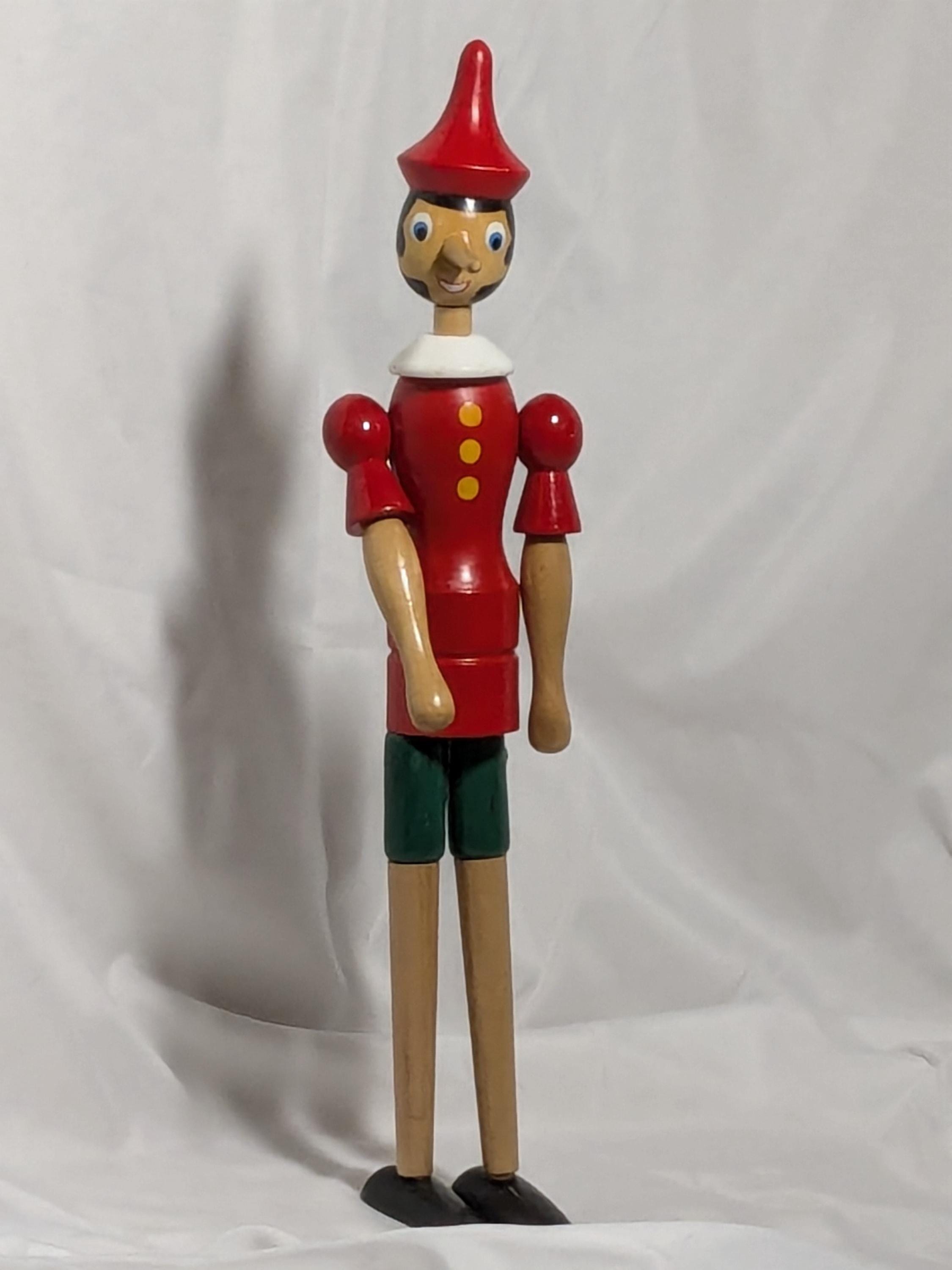 Vintage Large Wooden Pinocchio Toy Figure Jointed/moves, 15.5 Tall - Etsy
