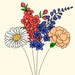 Custom Birth Flower Bouquets | Digital Prints | Digital Download ...