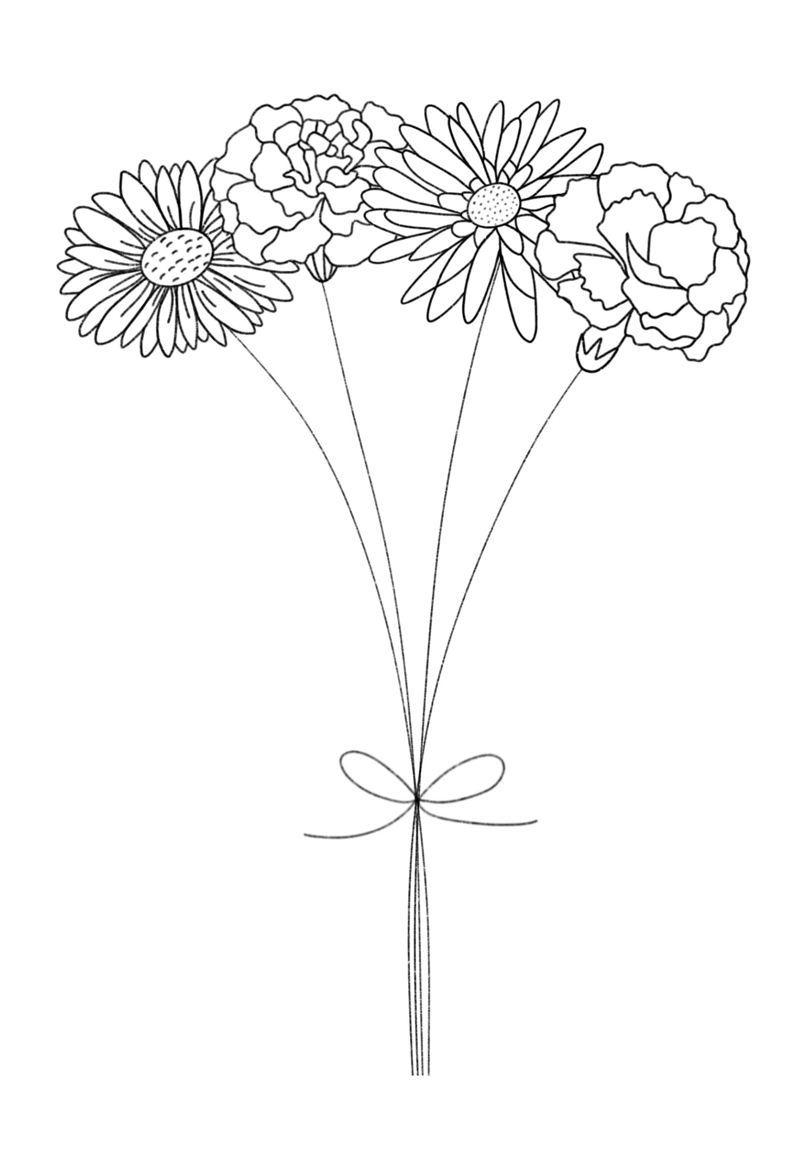 Custom Birth Flower Bouquets Digital Prints Digital Download ...
