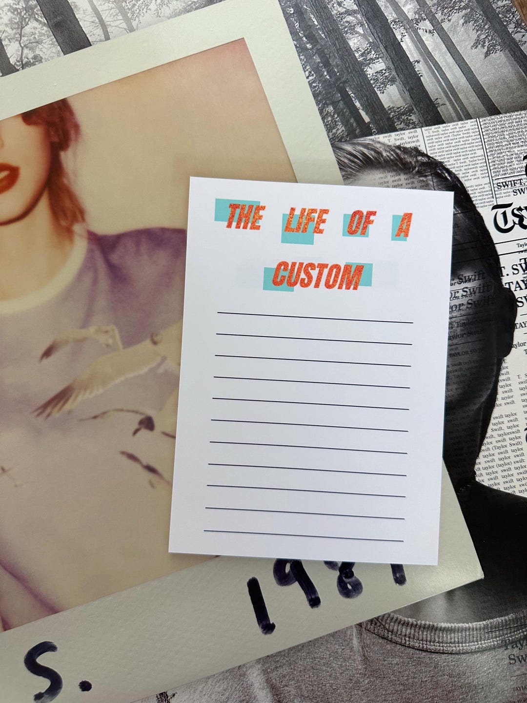 The Life of A Showgirl Custom Notepad | Taylor Swift Stationary | TS12 ...