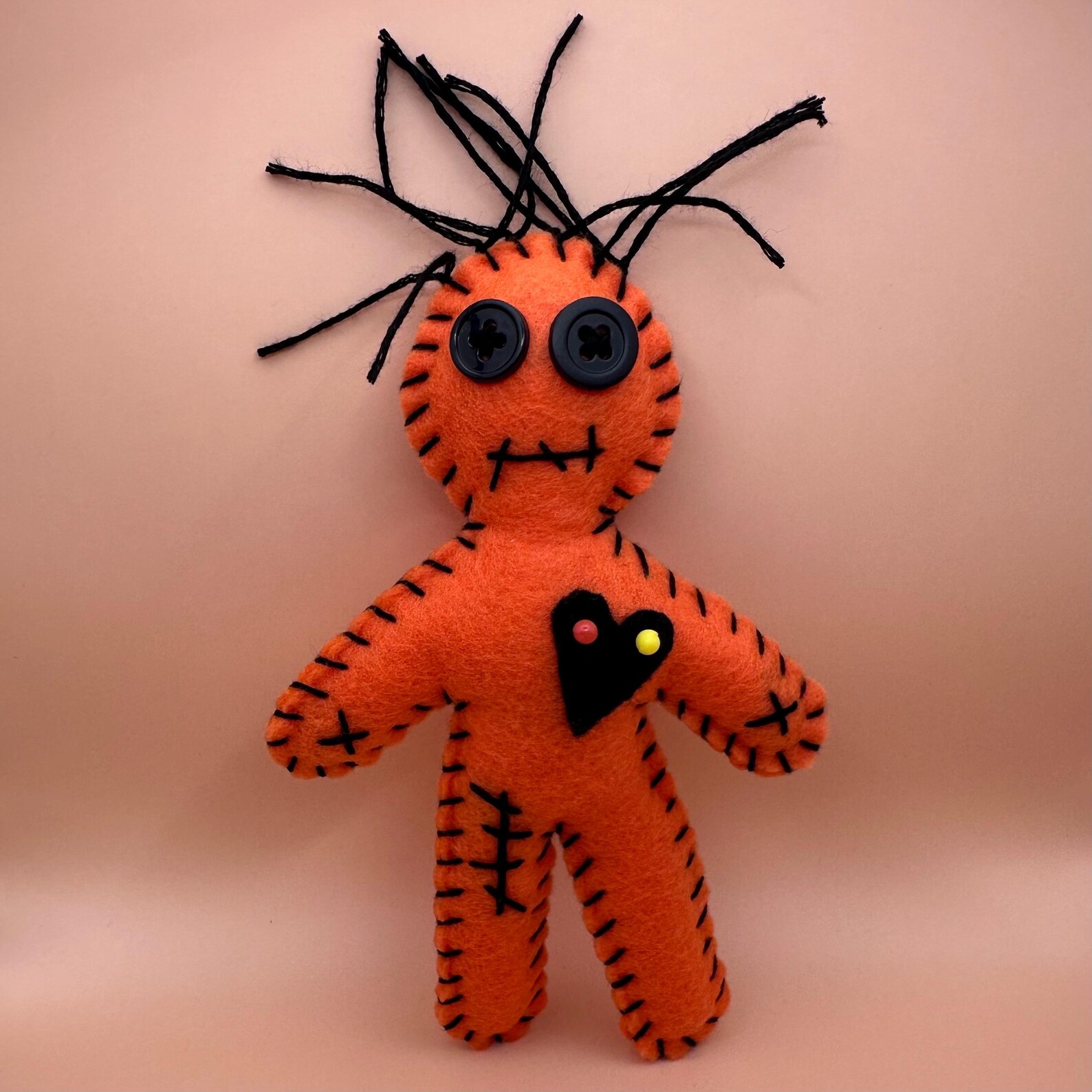 Voodoo Doll Plush, Halloween Decor, Felt Doll, Voodoo, Hoodoo, Poppet ...
