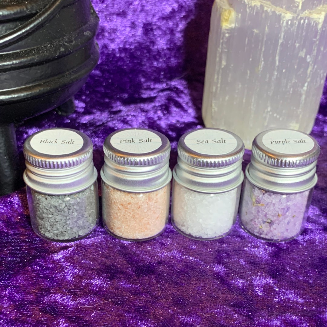 Ritual Black Salt, Witches Salt, Pink Salt, Sea Salt, Purple Salt ...