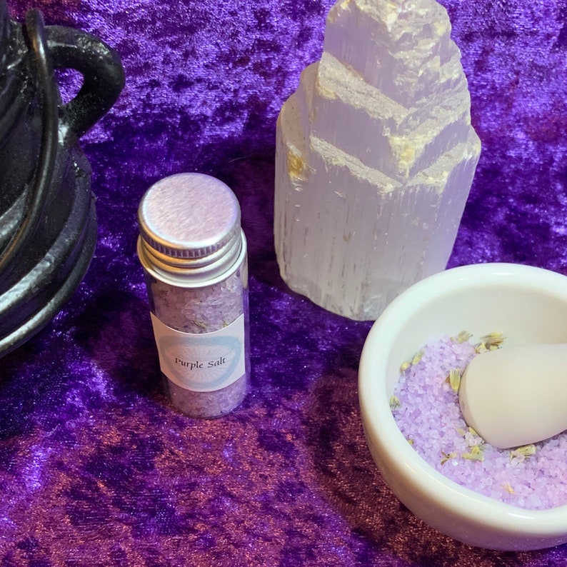 Purple Ritual Salt Purple Witches Salt Lavender Salt Spell - Etsy