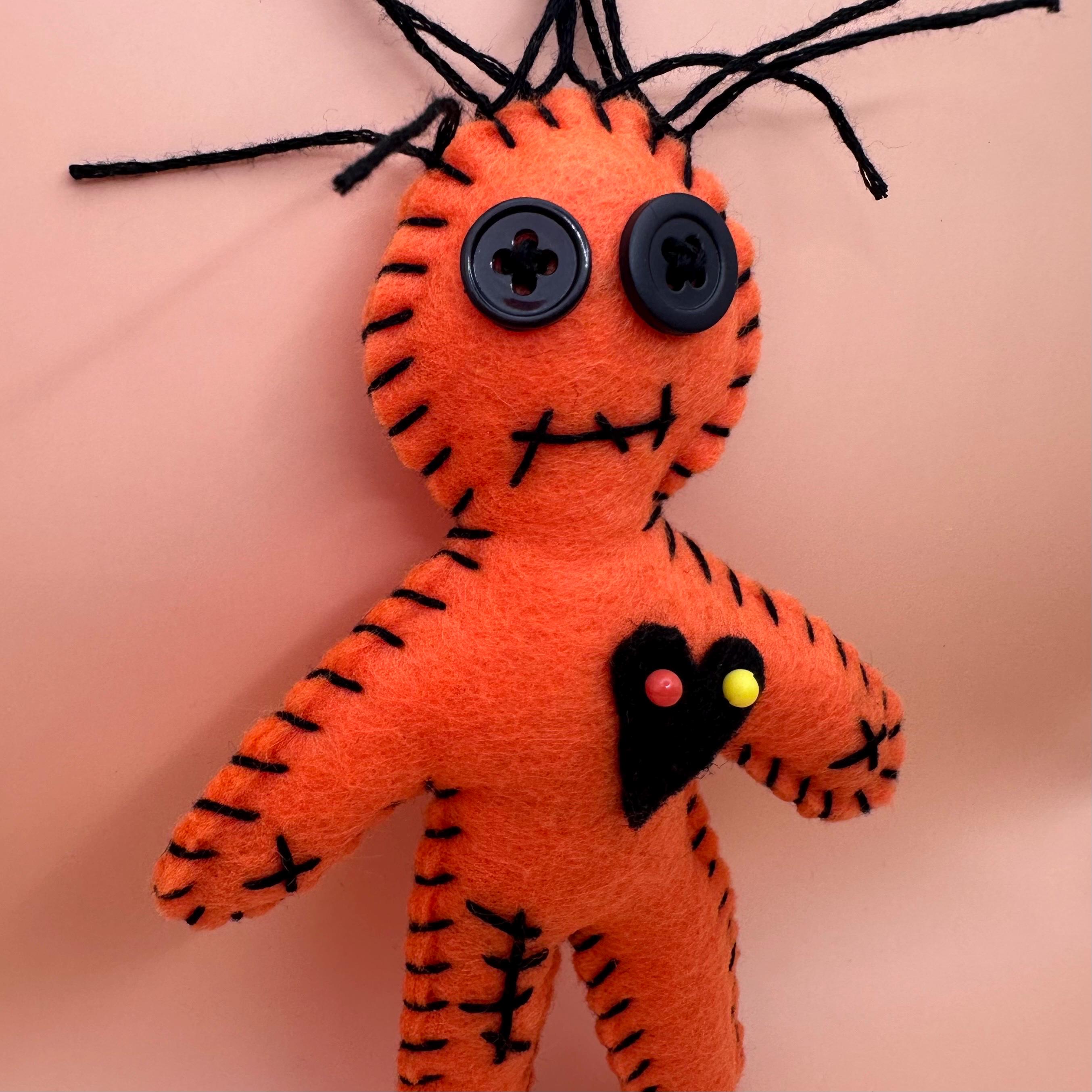 Voodoo Doll Plush, Halloween Decor, Felt Doll, Voodoo, Hoodoo, Poppet ...