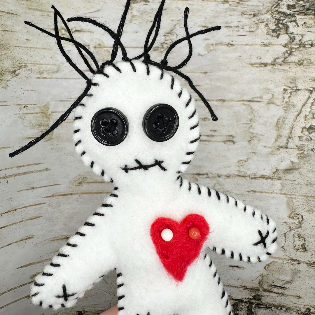 Voodoo Doll Plush, Halloween Decor, Felt Doll, Voodoo, Hoodoo, Poppet ...