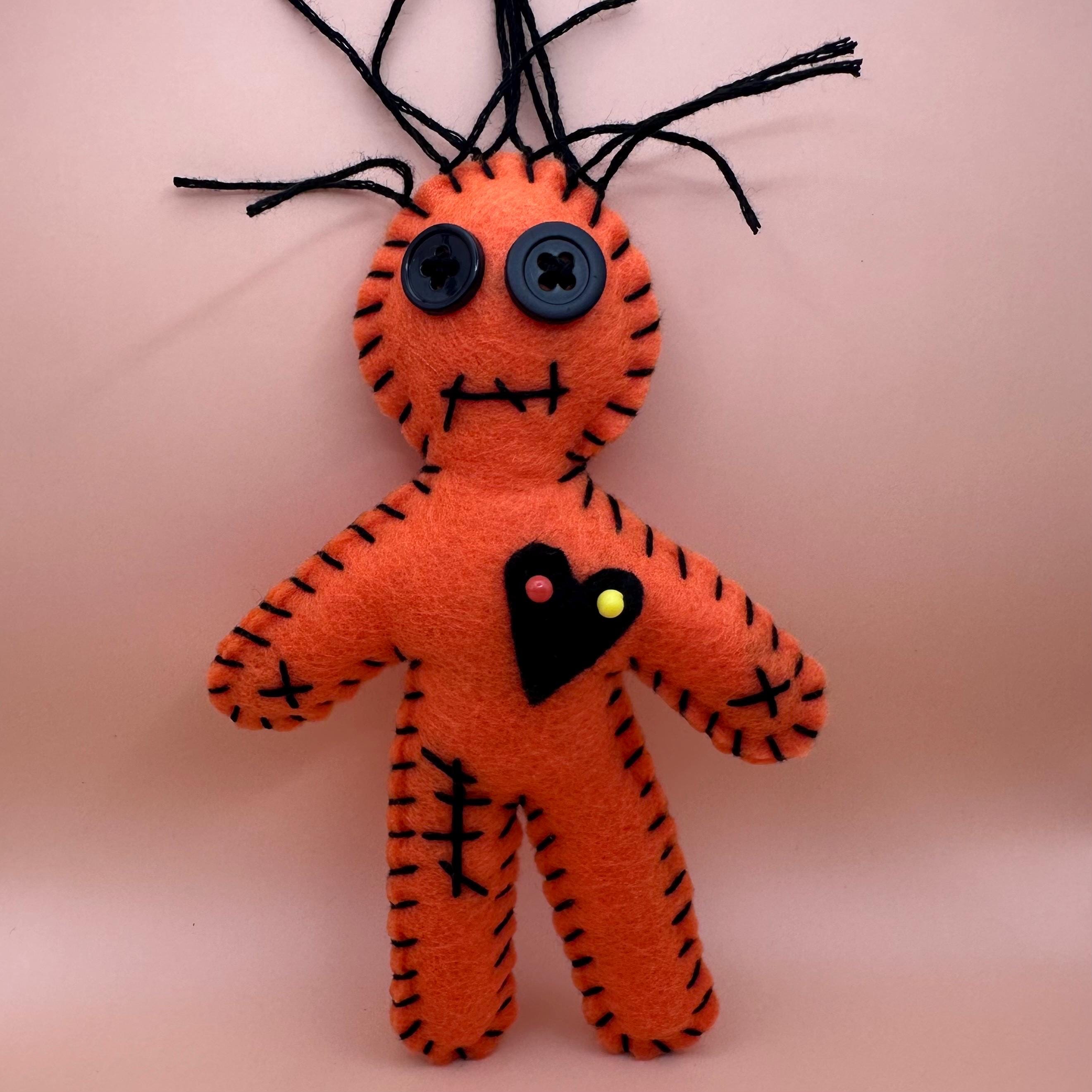 Voodoo Doll Plush, Halloween Decor, Felt Doll, Voodoo, Hoodoo, Poppet ...
