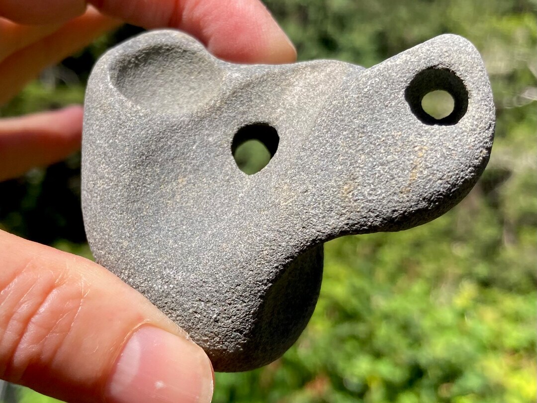 Double Holed Heart Stone - Etsy