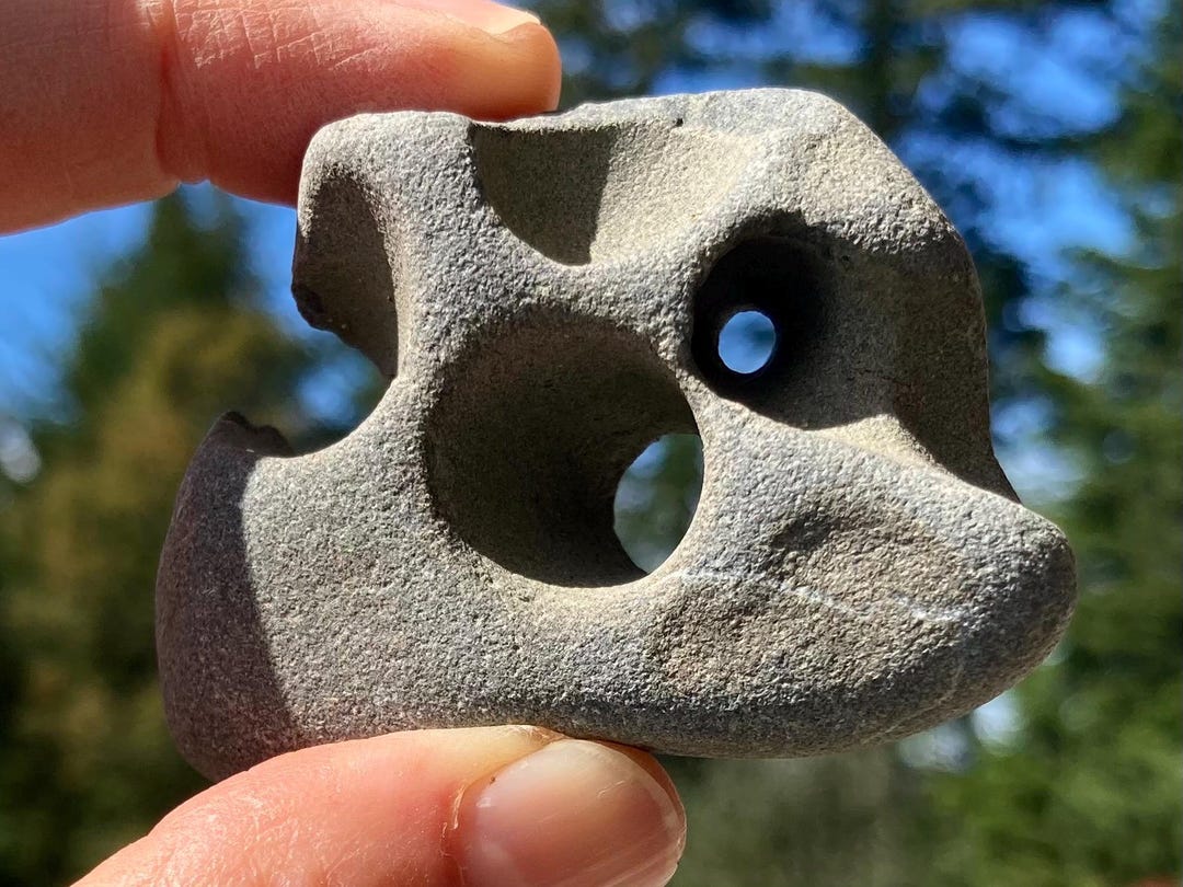 Double Hole Stone - Etsy