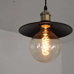 Single Pendant Light With Shade and Extra Large Edison Bulb - Etsy