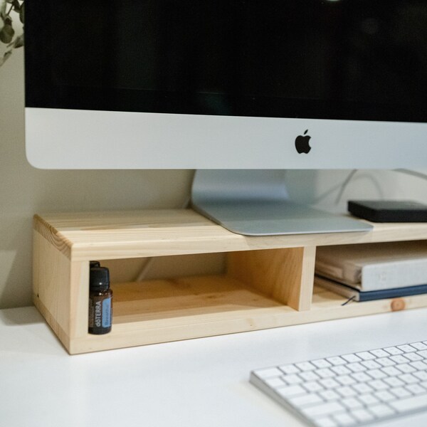Wood Monitor Stand - Etsy