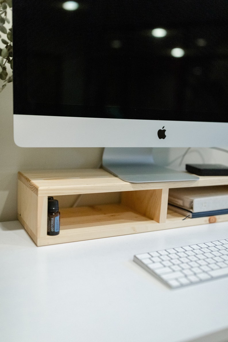 Solid Wood Monitor Stand - Etsy